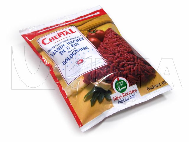 Minced frozed meat packaging in vertical machine (VFFS) in laminated ...