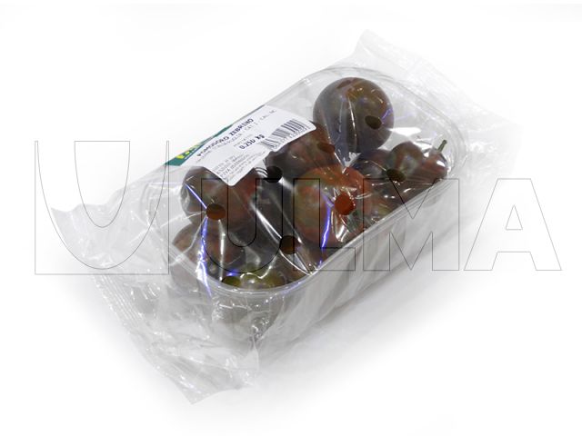 Kumato tomatoes tray packaging in flow pack wrapper (hffs) — ULMA Packaging
